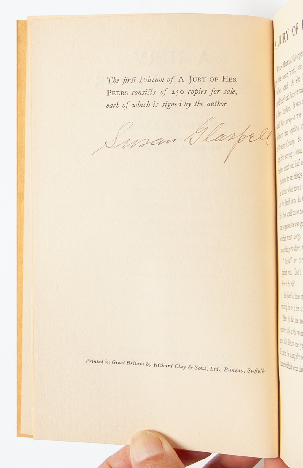 A Jury of Her Peers Signed limited edition | Susan Glaspell | First edition